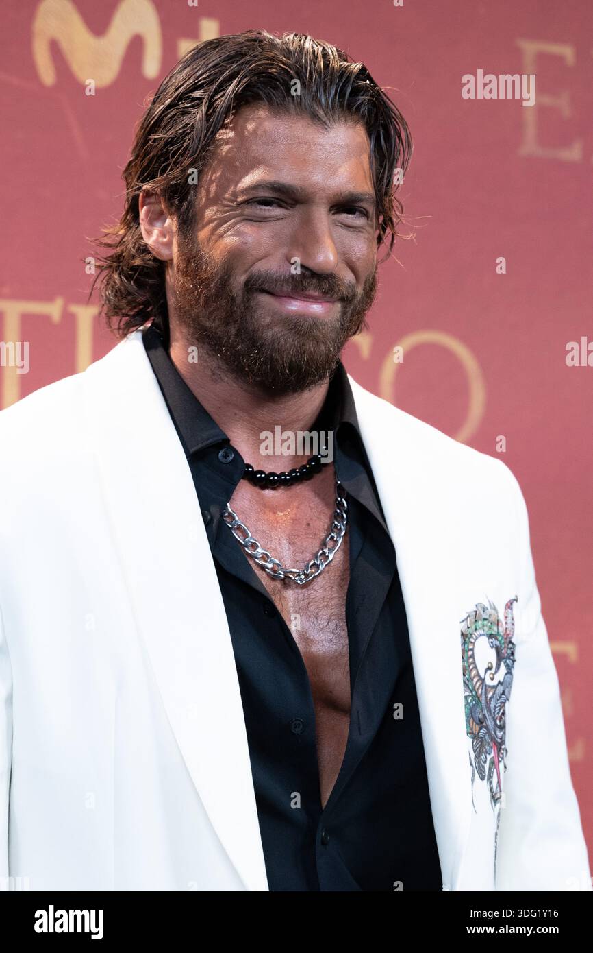 Turkish actor Can Yaman during the presentation of his new TV series ...