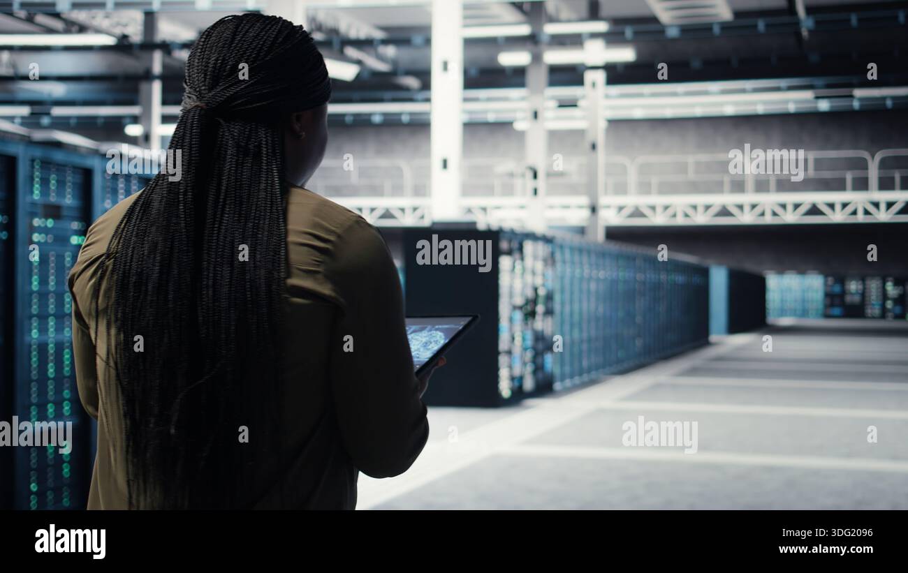 Developer doing data center automation using AI neural networks on ...