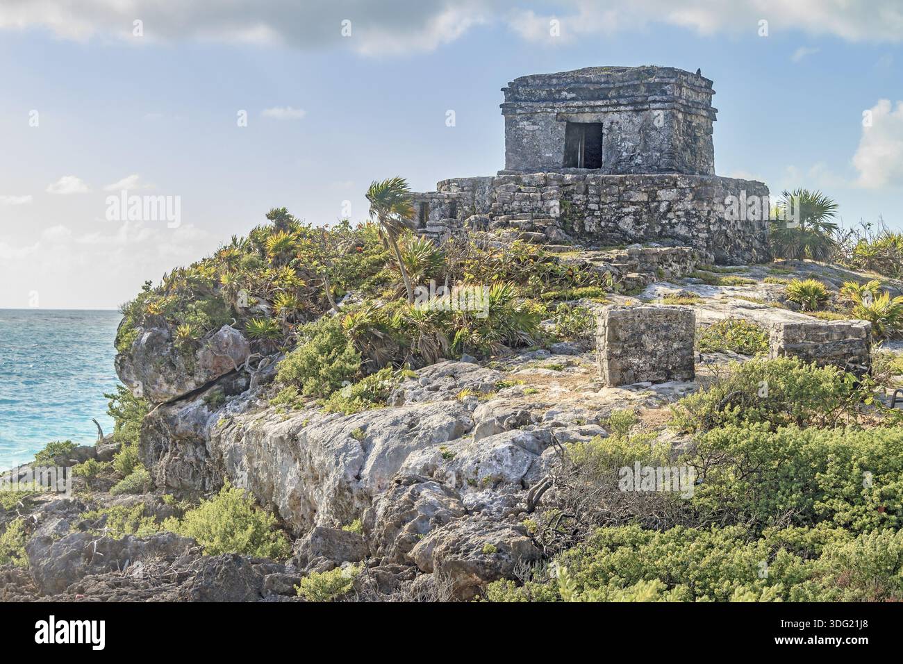 God of Winds Temple Tullum Mexico Stock Photo - Alamy