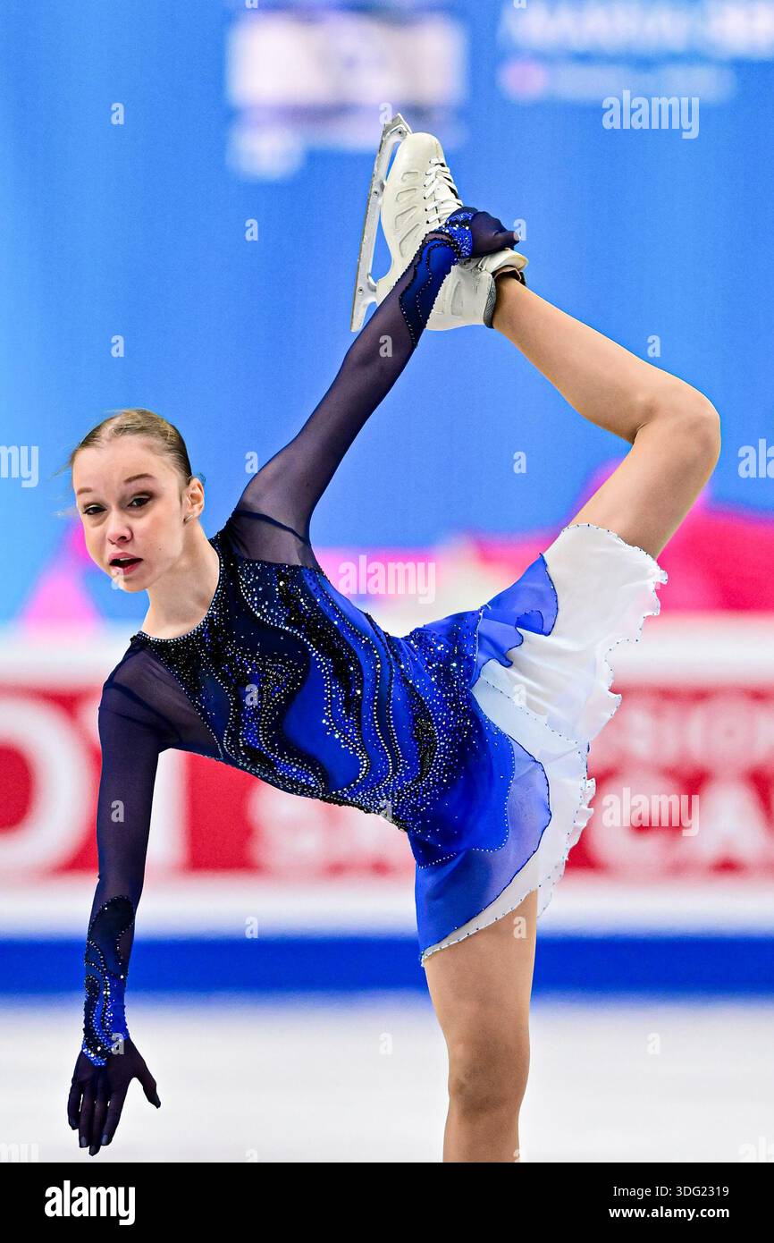 Mariia SENIUK (ISR), during Women Short Program, at the ISU Figure ...