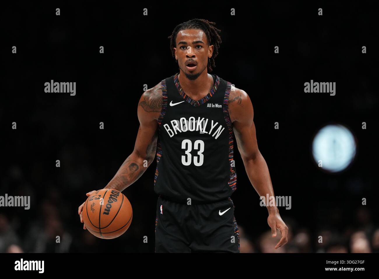 Brooklyn Nets' Nic Claxton (33) during the first half of an NBA ...