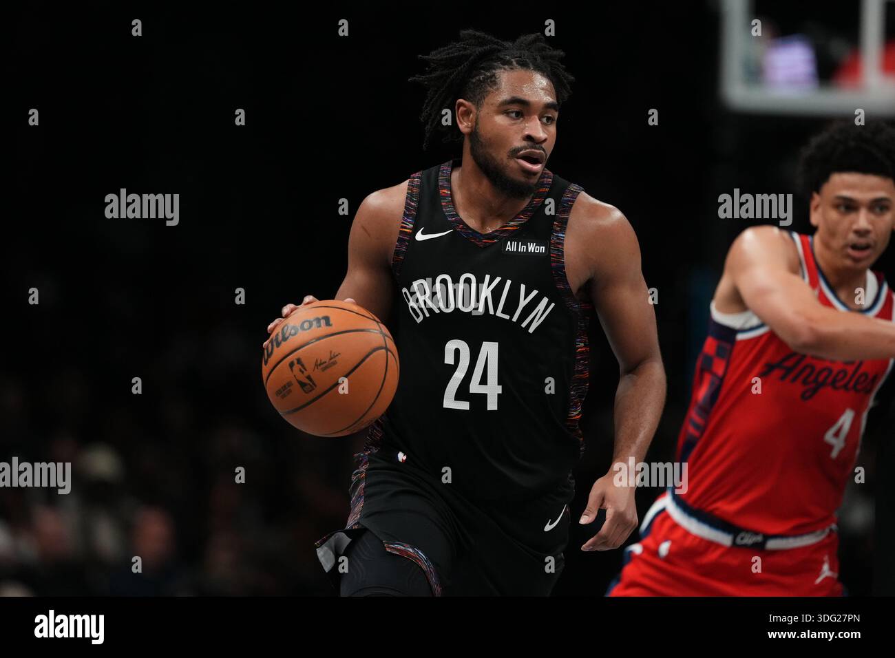 Brooklyn Nets' Cam Thomas (24) during the first half of an NBA ...