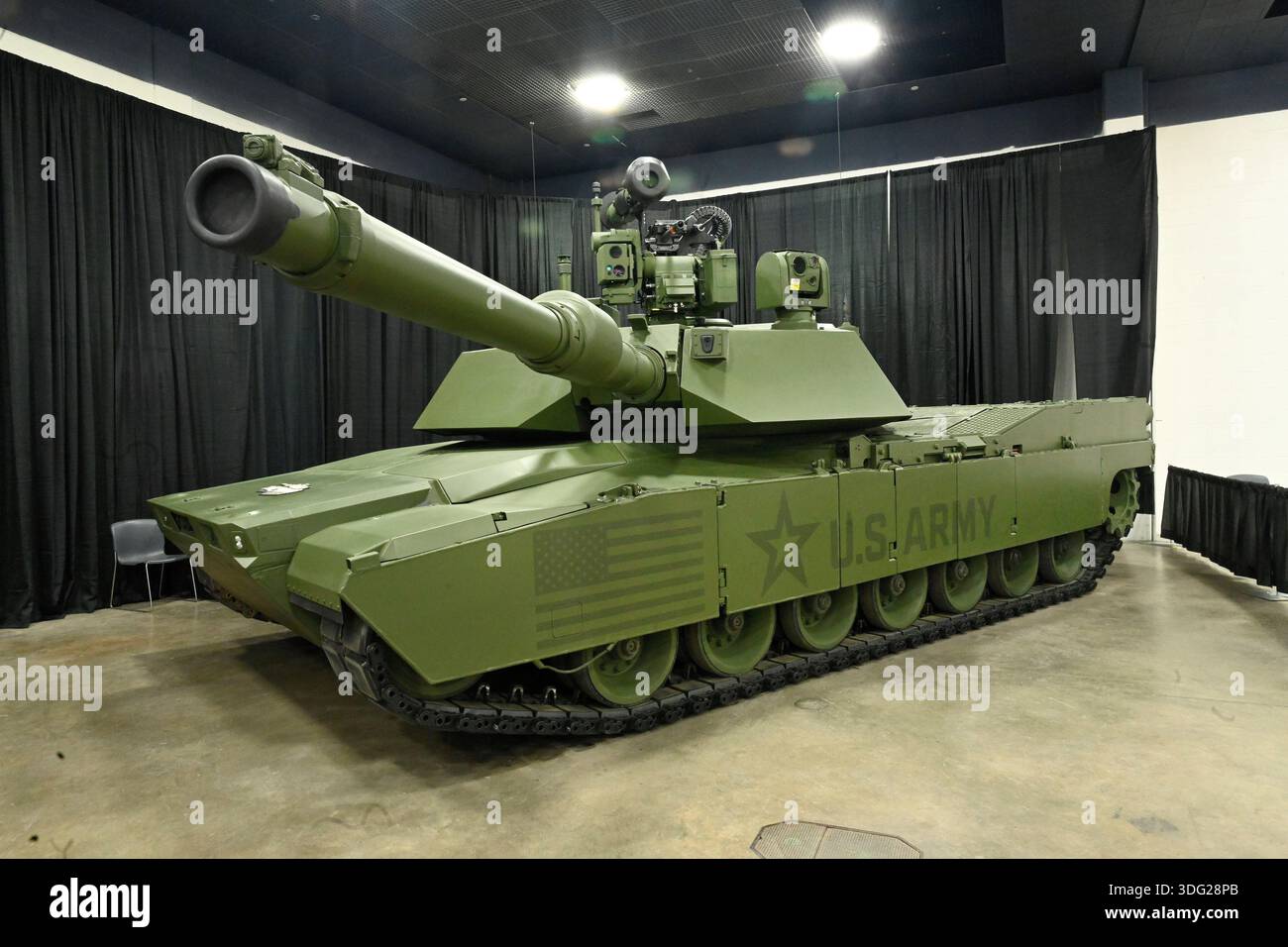 A U.S. Army prototype of the M1E3 Abrams tank is on display at the ...