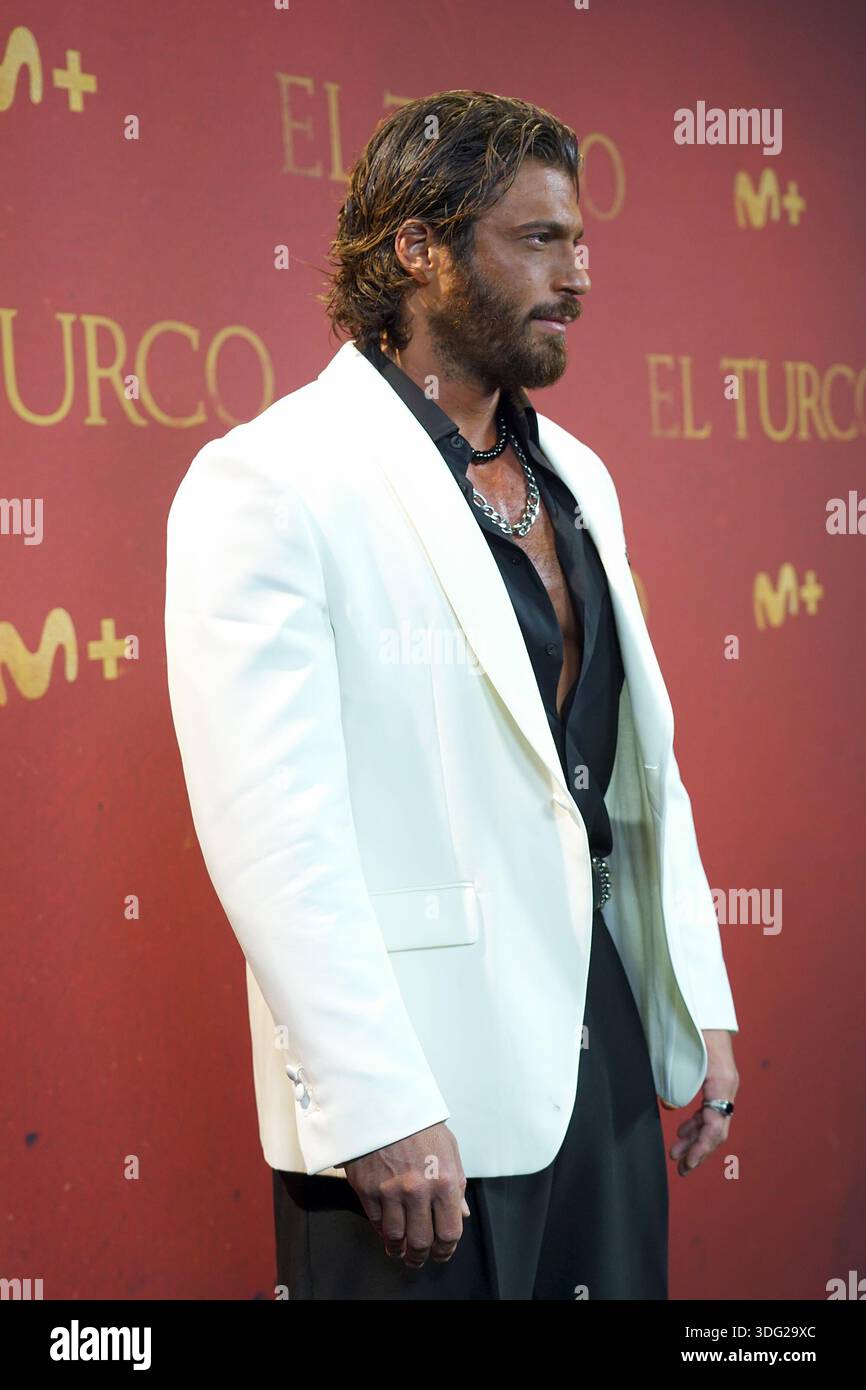 Turkish actor Can Yaman attends the "El Turco" premiere at Cine Palacio ...