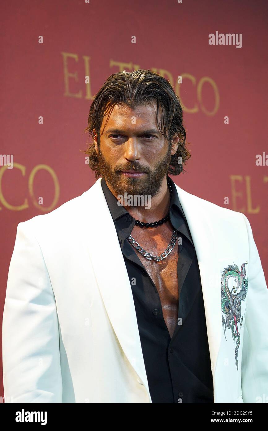 Turkish actor Can Yaman attends the "El Turco" premiere at Cine Palacio ...