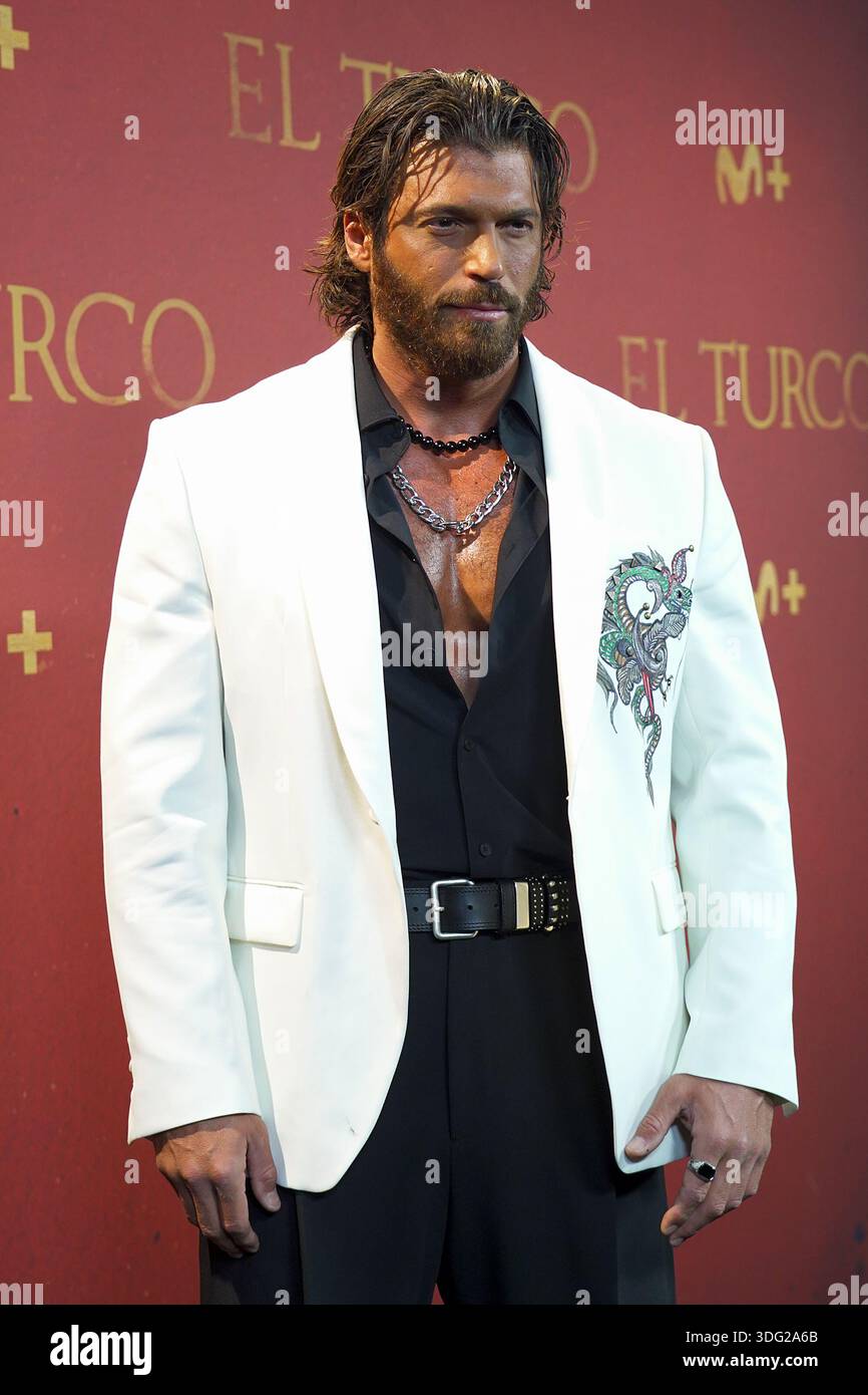 Turkish actor Can Yaman attends the "El Turco" premiere at Cine Palacio ...