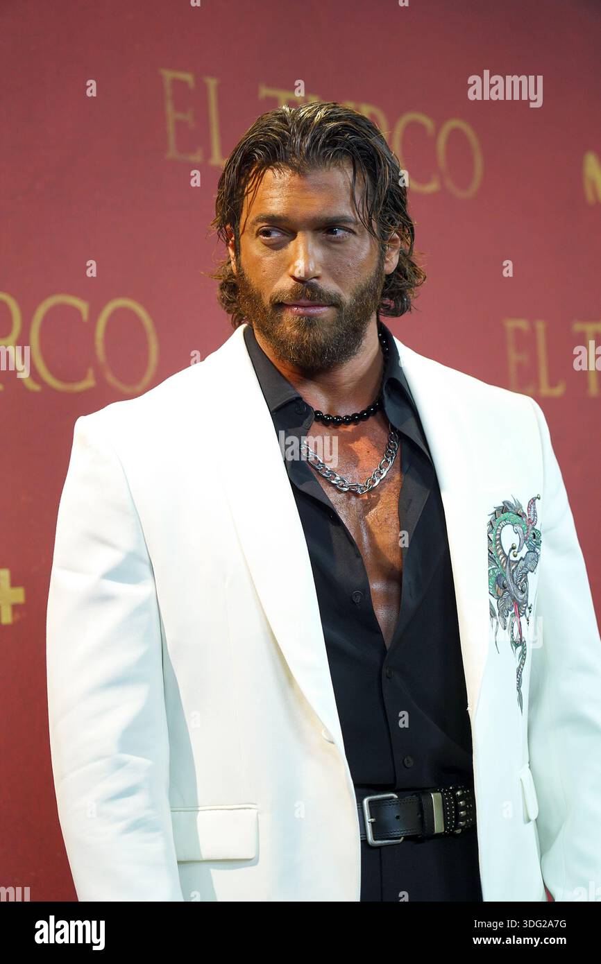 Turkish actor Can Yaman attends the "El Turco" premiere at Cine Palacio ...