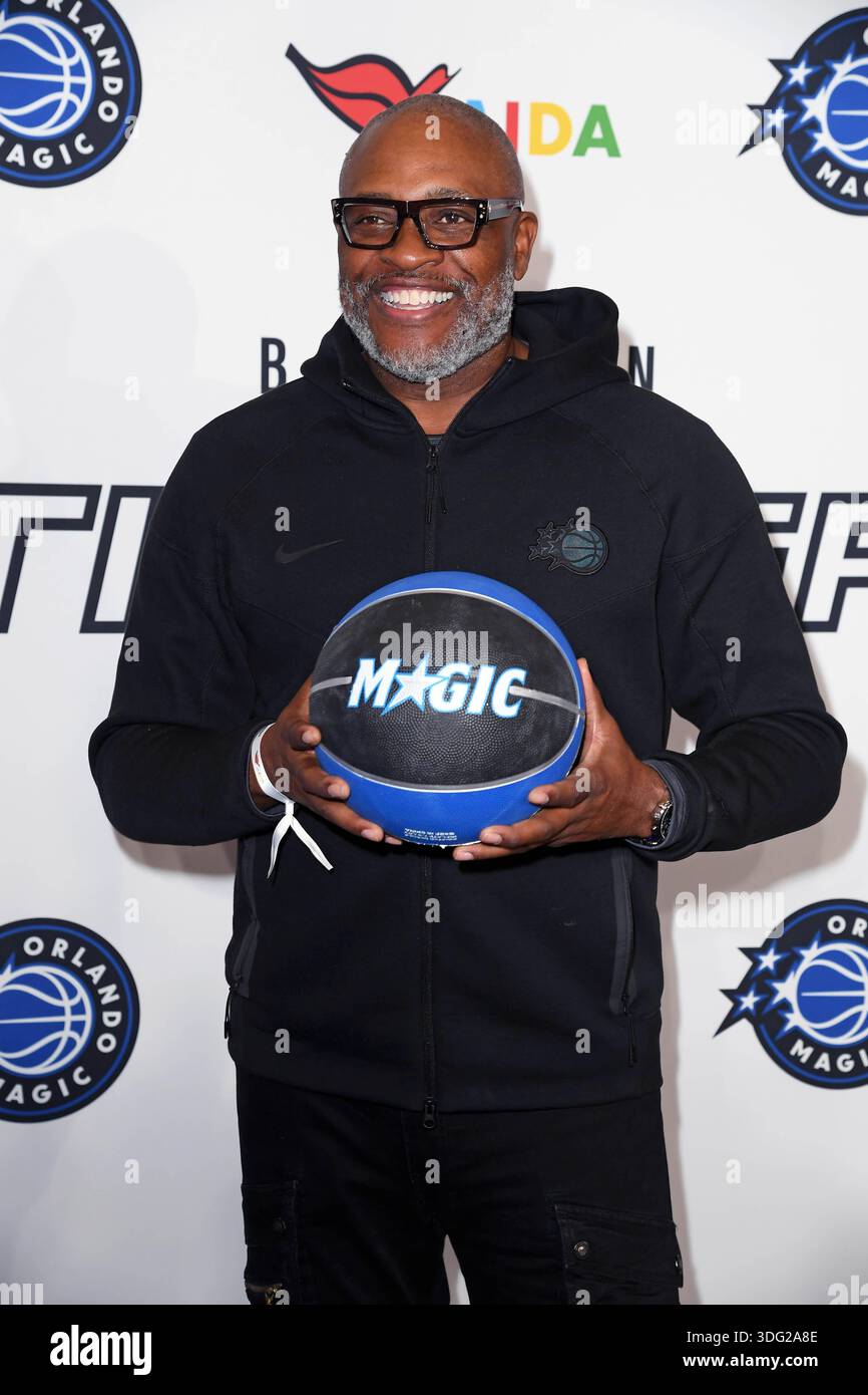 Nick Anderson NBA legend bei der Ankunft zum NBA TIP-OFF-DINNER im Axel ...