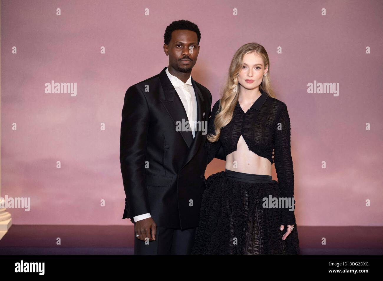Victor Alli and Hannah Dodd attends the "Bridgerton" Season 4 Paris ...