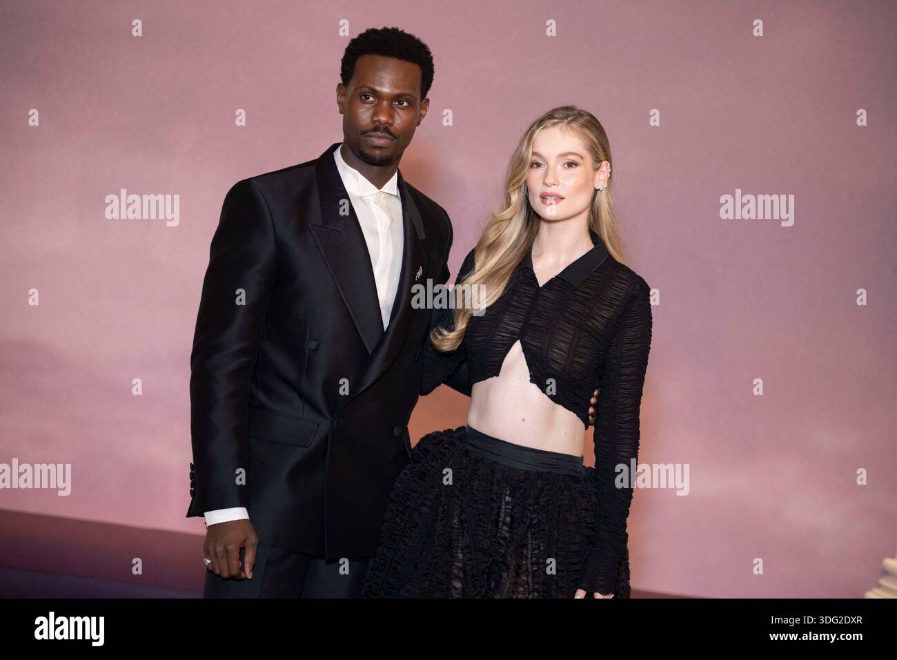 Victor Alli and Hannah Dodd attends the "Bridgerton" Season 4 Paris ...