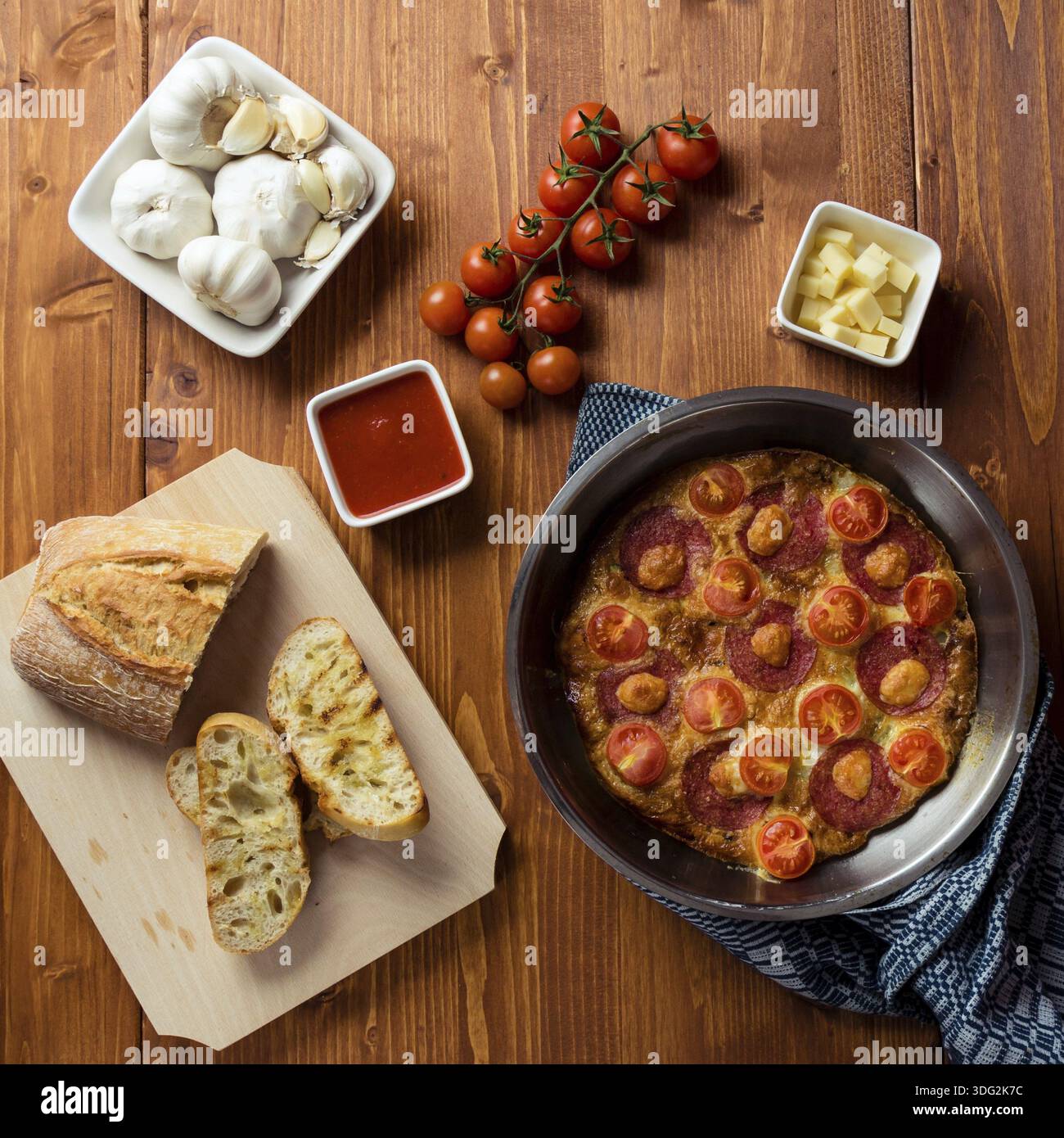 Overhead shot breakfast table hi-res stock photography and images - Alamy