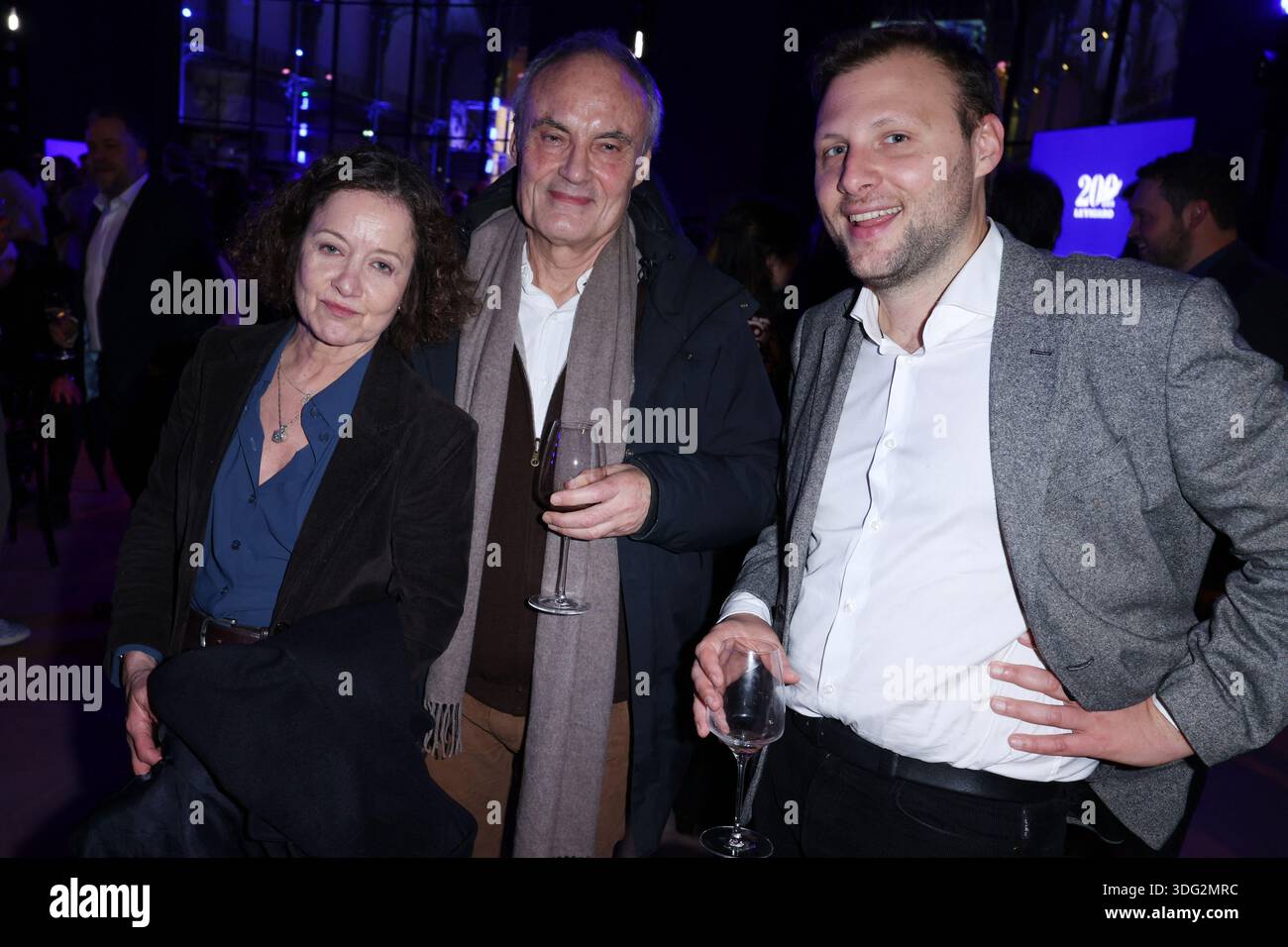 Elisabeth Levy, Philippe Val and Alexandre Devecchio attends Figaro's ...