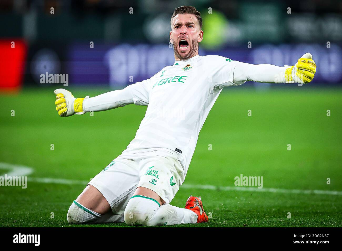 Adrian SAN MIGUEL DEL CASTILLO of Real Betis Balompie celebrates during ...