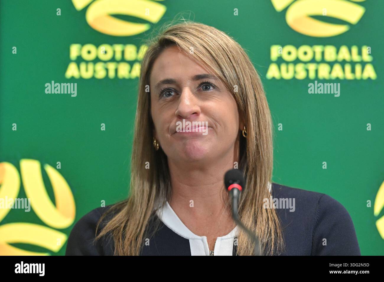 Football Australia deputy CEO Heather Garriock at a press conference in ...