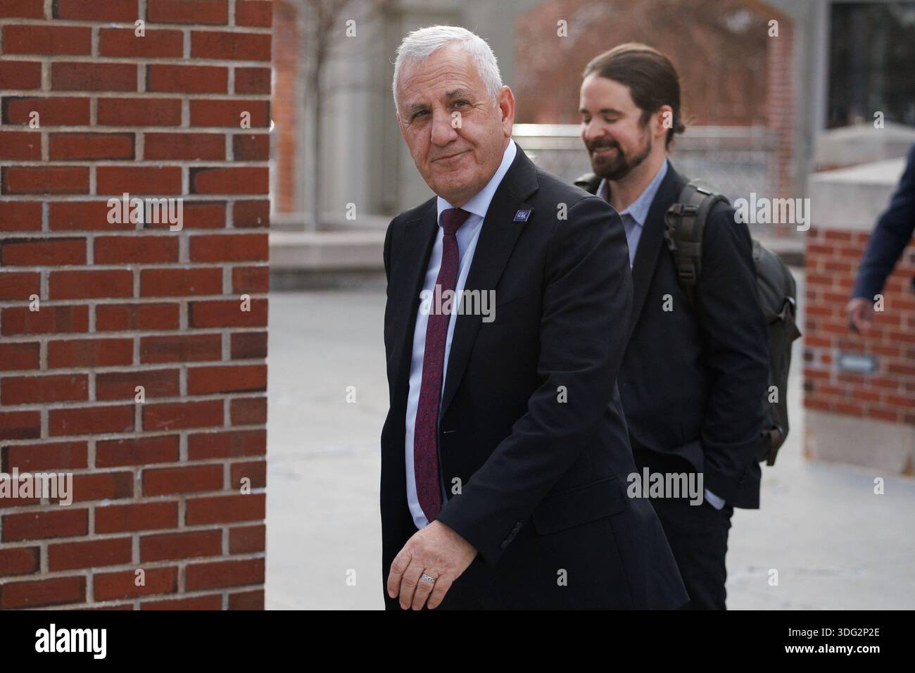 Union Pacific CEO Jim Vena leaves the Harriman Dispatch Dispatch Center ...
