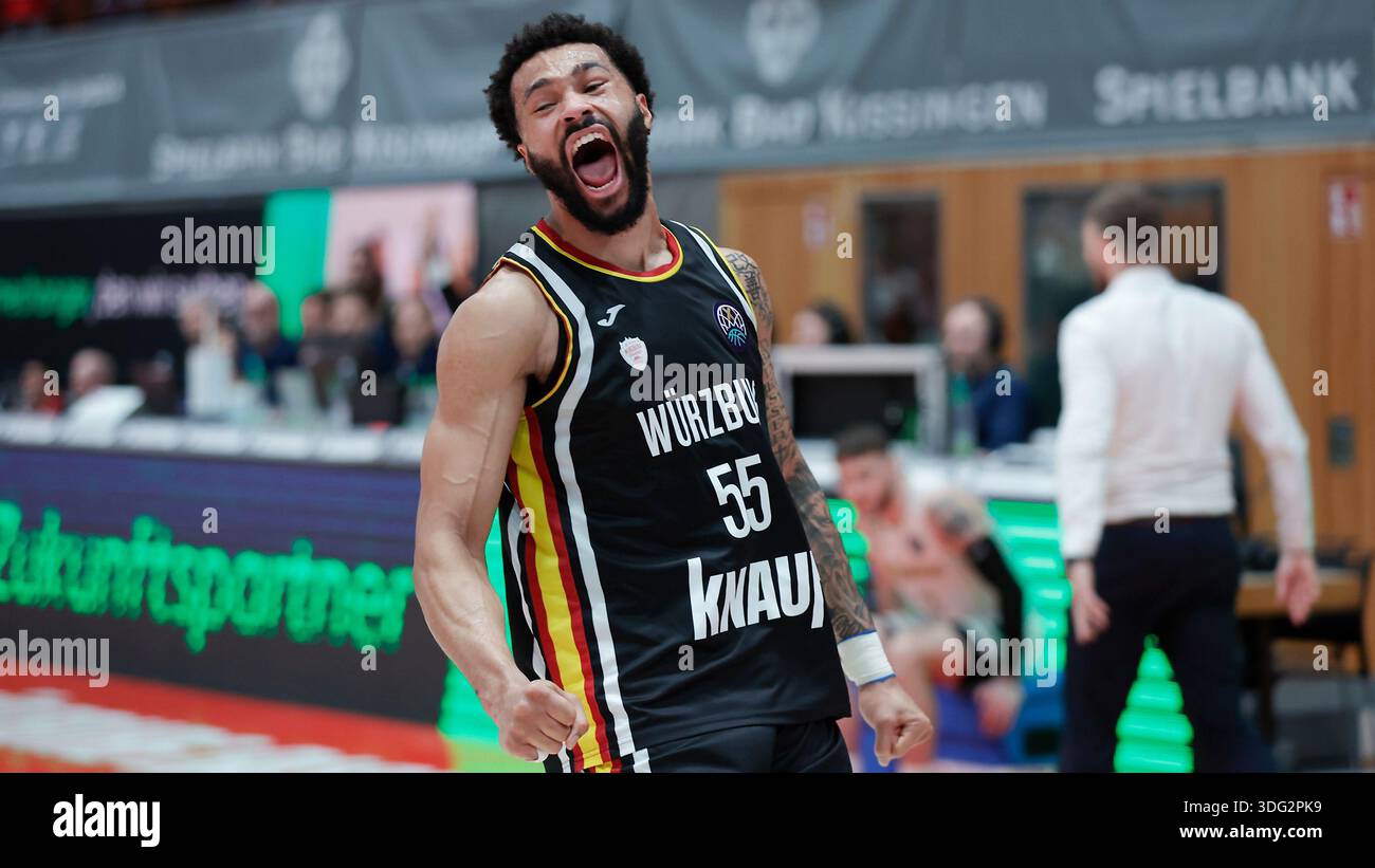 Im Bild: Jubel bei David Muenkat (Wuerzburg Baskets, 55) 14.01.2026 ...