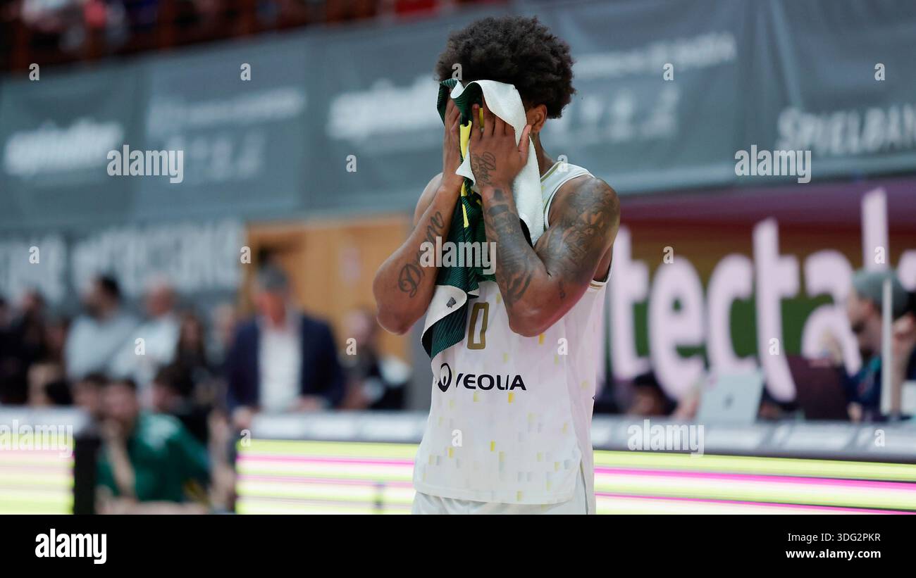 Im Bild: Enttaeuschung bei Rickey McGill (Patrioti Levice, 0) 14.01. ...