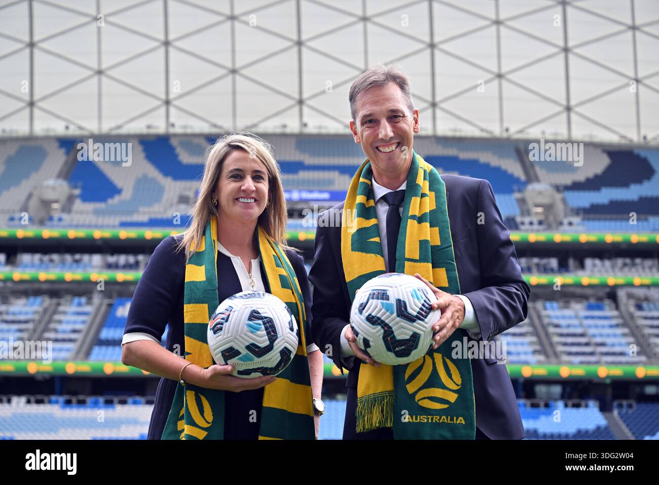 Football Australia deputy CEO Heather Garriock and newly appointed ...