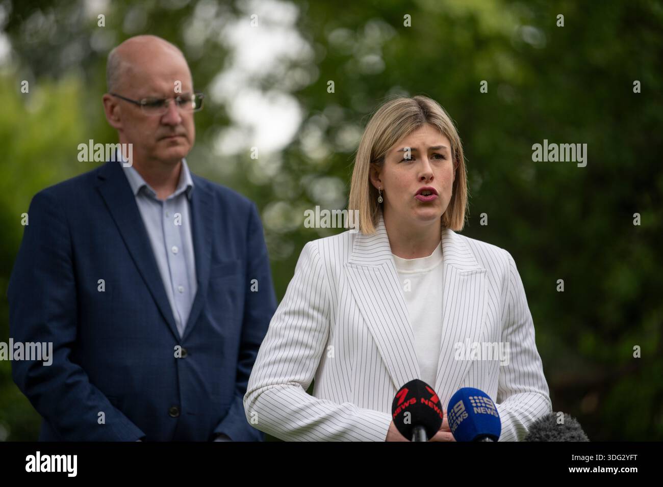 Opposition Leader Jess Wilson and Nationals Leader Danny O'Brien speak ...