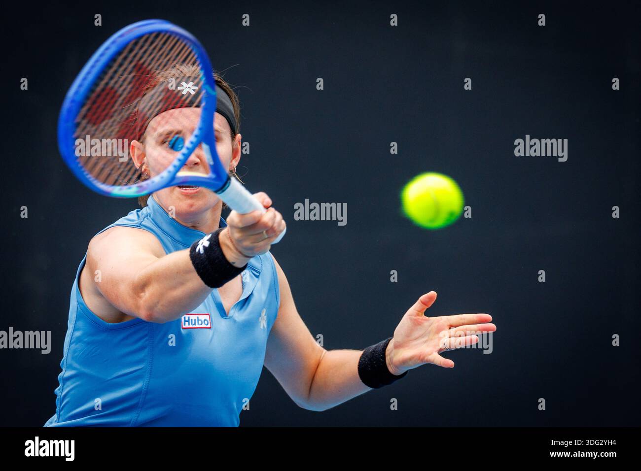 Belgium’s Greet Minnen during a final round qualifying match against ...