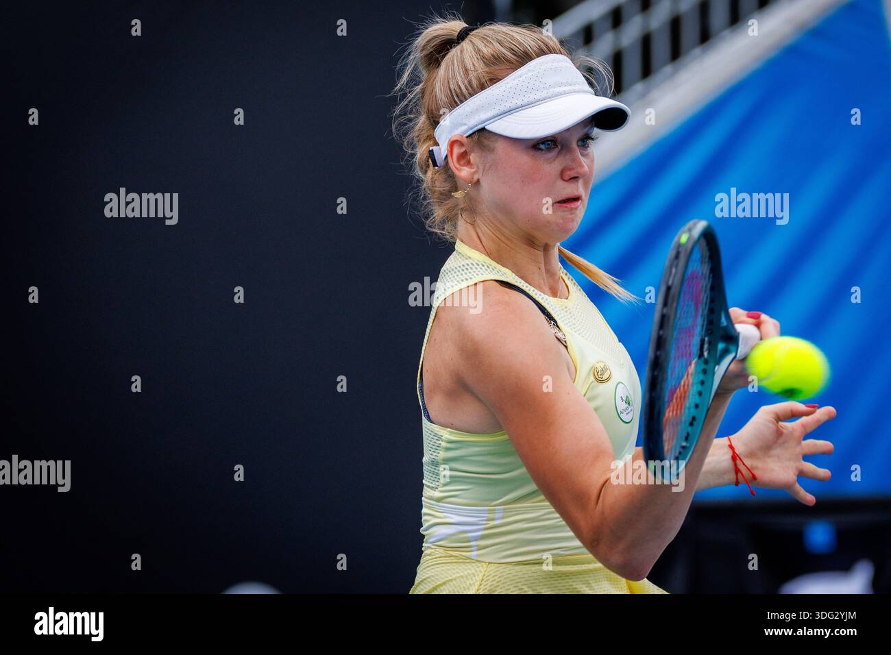 Poland’s Linda Klimovicova during a final round qualifying match ...