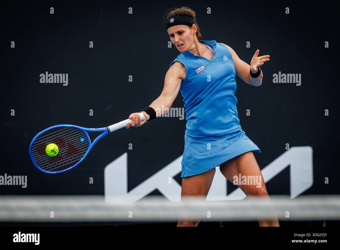 Belgium’s Greet Minnen during a final round qualifying match against ...