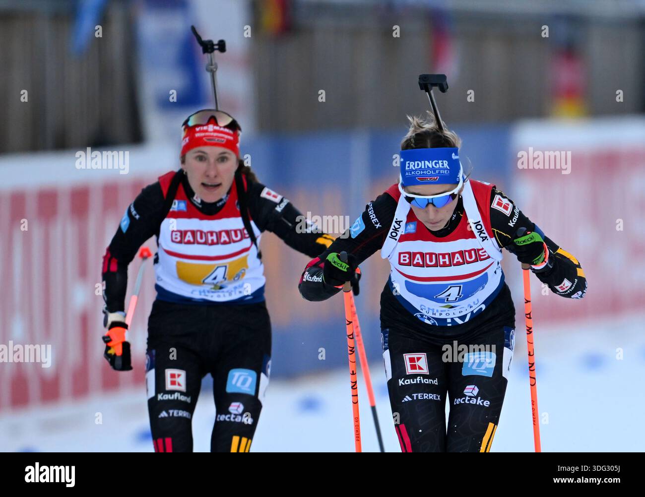 14 January 2026, Bavaria, Ruhpolding: Biathlon: World Cup, relay 4 x 6 ...