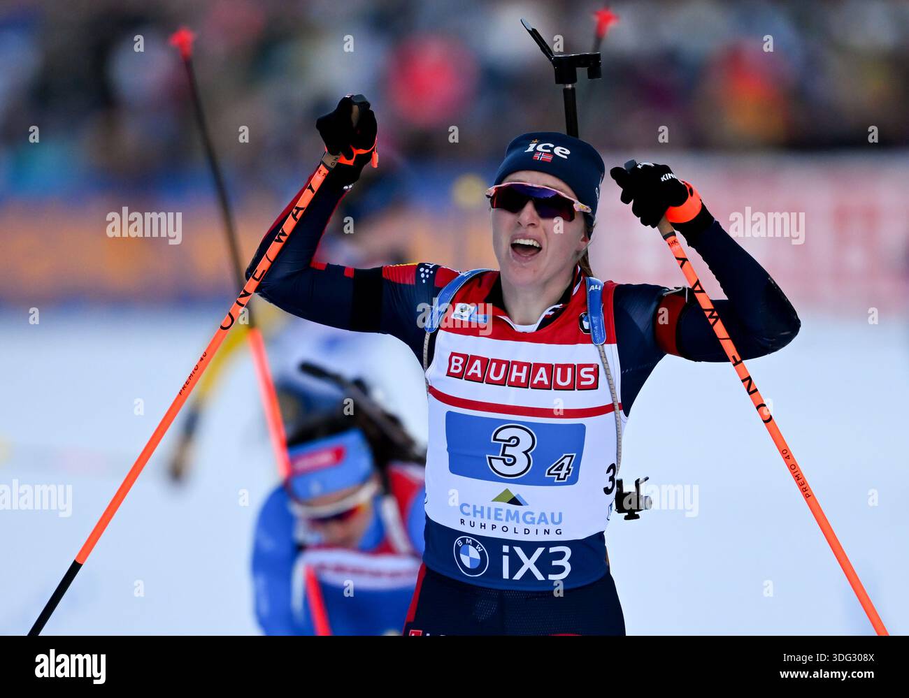 14 January 2026, Bavaria, Ruhpolding: Biathlon: World Cup, 4 x 6 km ...