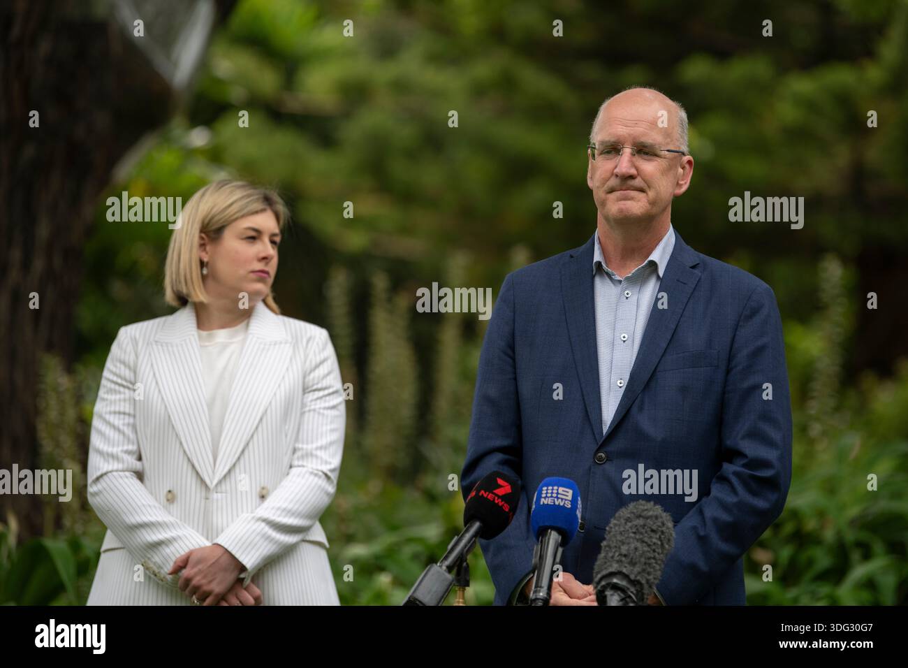 Opposition Leader Jess Wilson and Nationals Leader Danny O'Brien speak ...