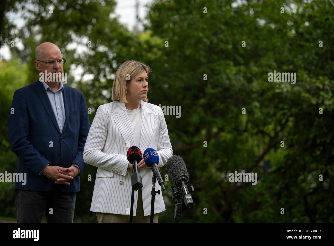 Opposition Leader Jess Wilson and Nationals Leader Danny O'Brien speak ...