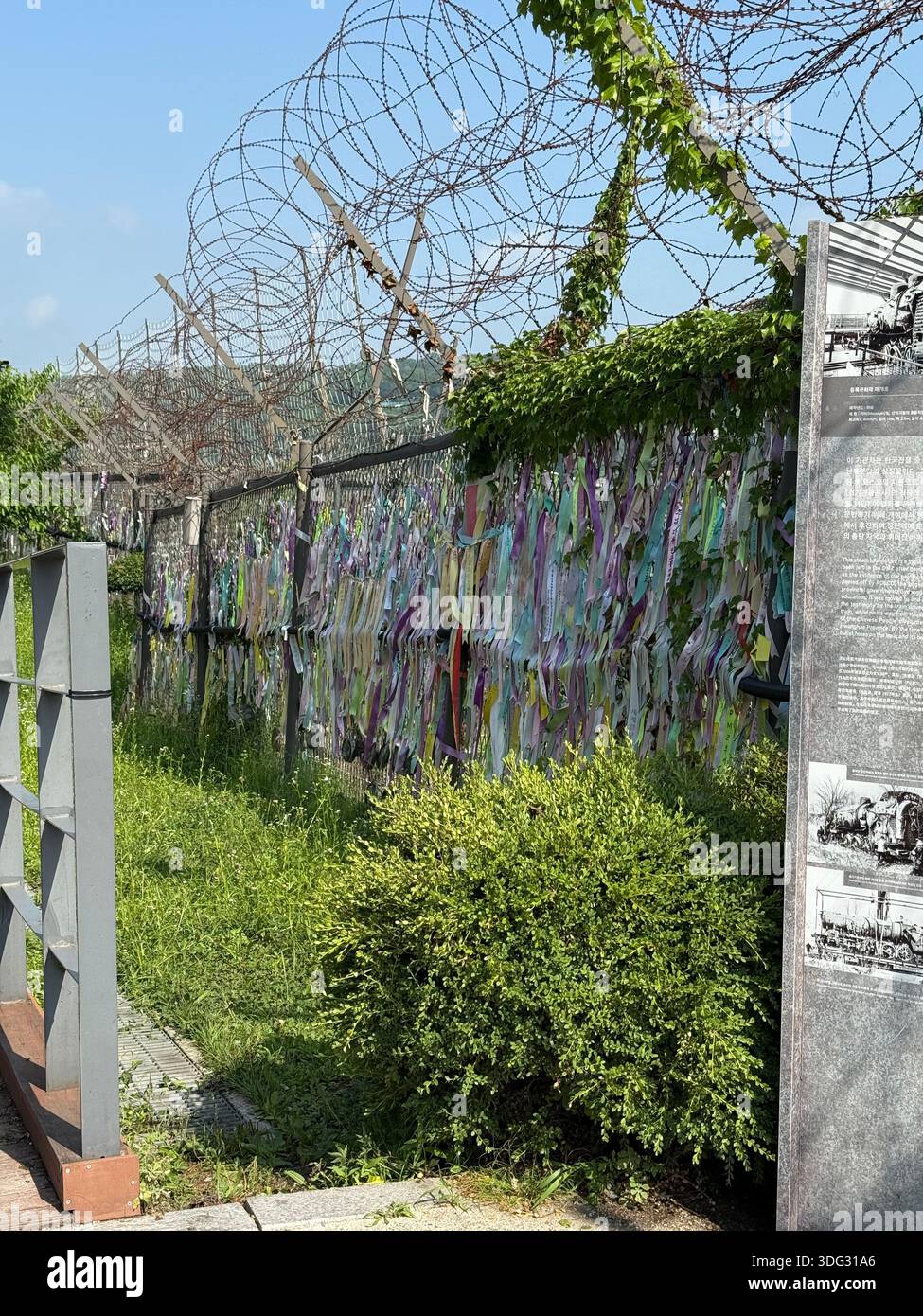 Barbed Wire Fence Imjingak Peace Park DMZ Tour North South Korea Stock ...