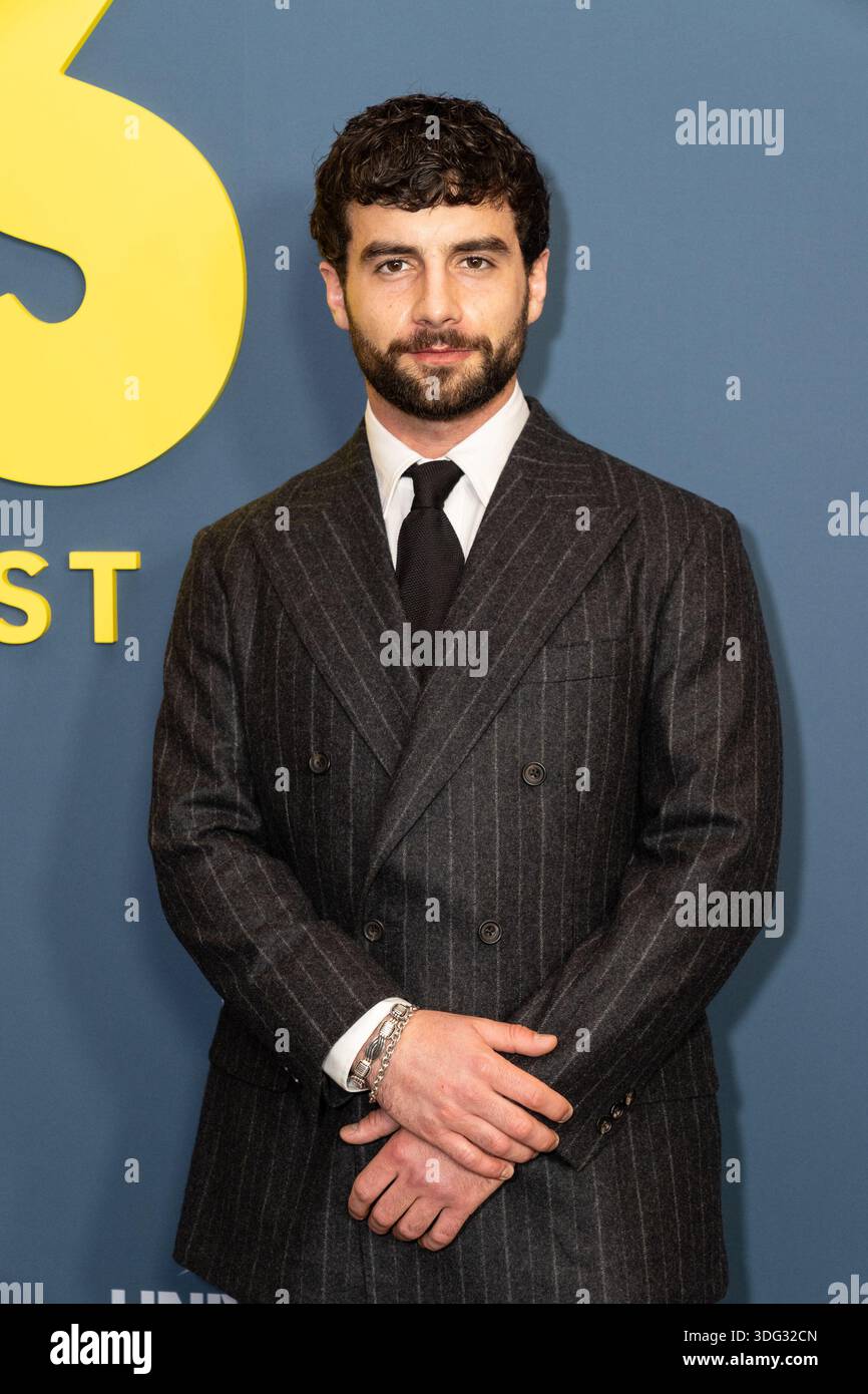 Louis Boyer attends premiere event for the new Peacock Original drama ...