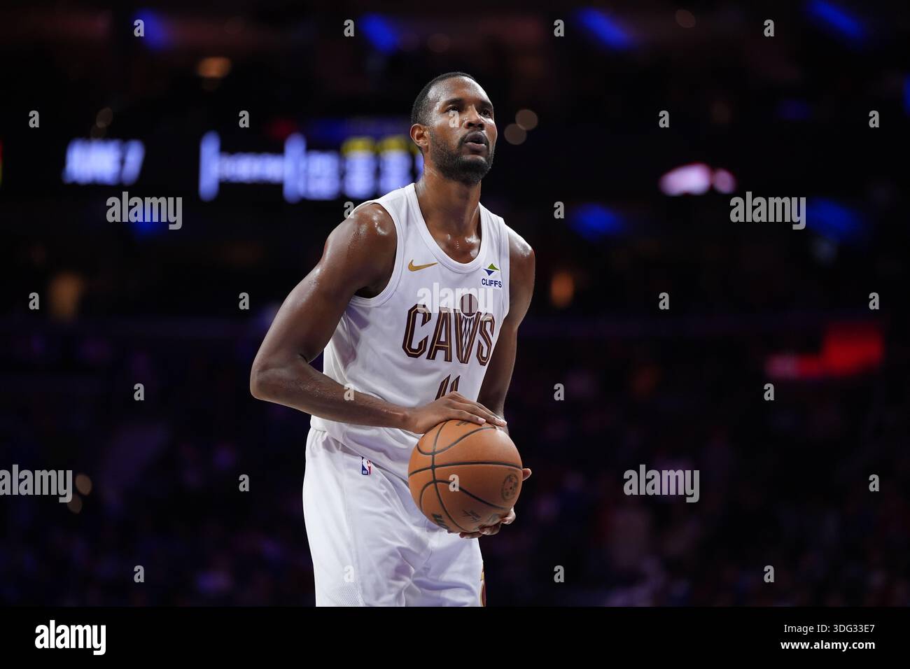 Cleveland Cavaliers' Evan Mobley plays during an NBA basketball game ...