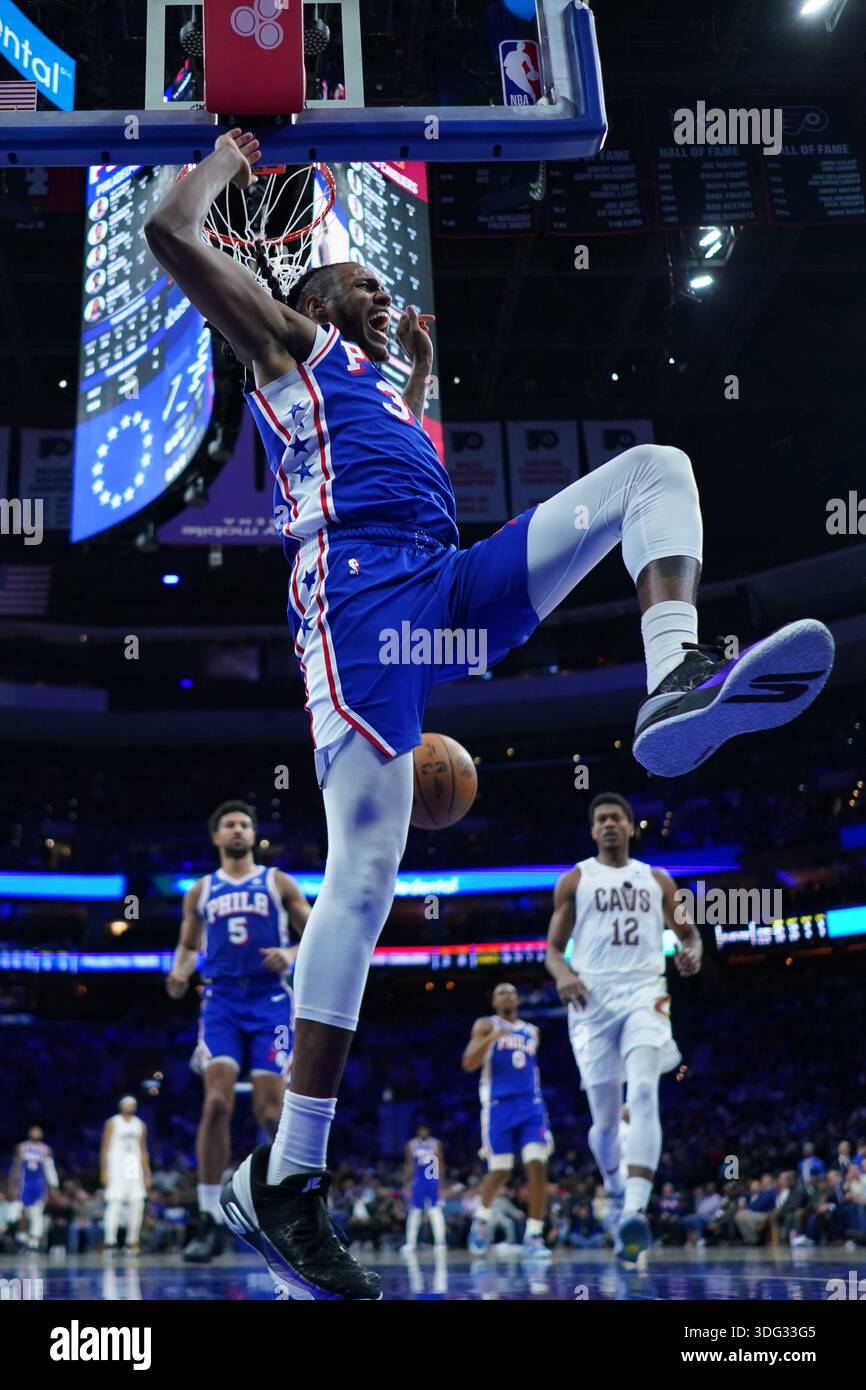Philadelphia 76ers' Jabari Walker reacts during an NBA basketball game ...