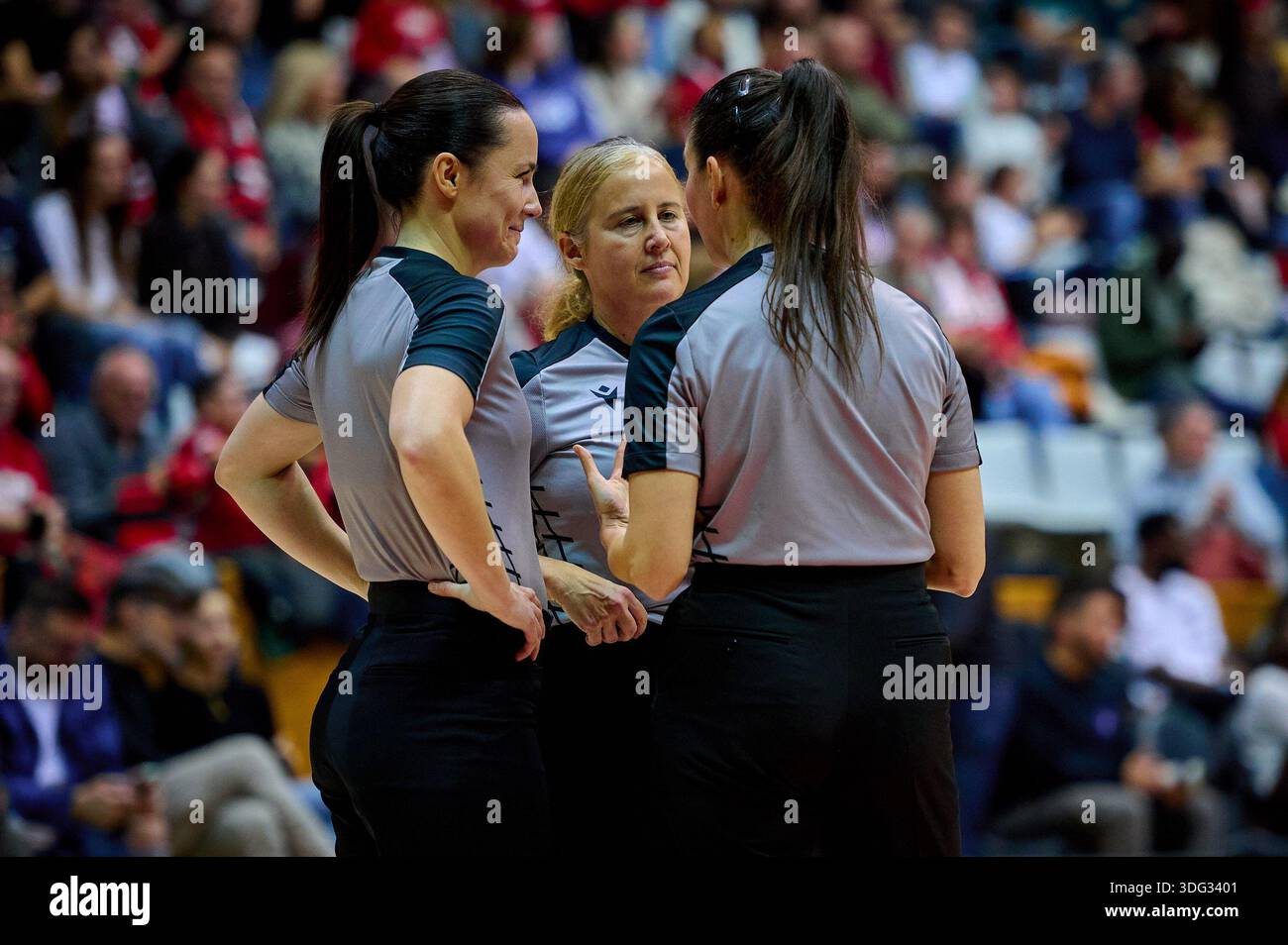 The referees Paulina Karolina Gajdosz (POL), Jelena Tomic (CRO) and ...