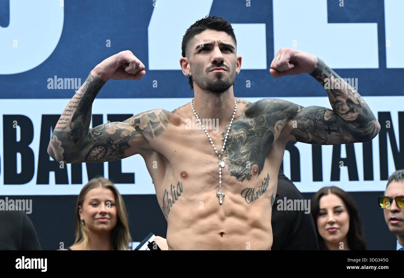Boxer Michael Zerafa is seen during a Weigh-in before his bout against ...