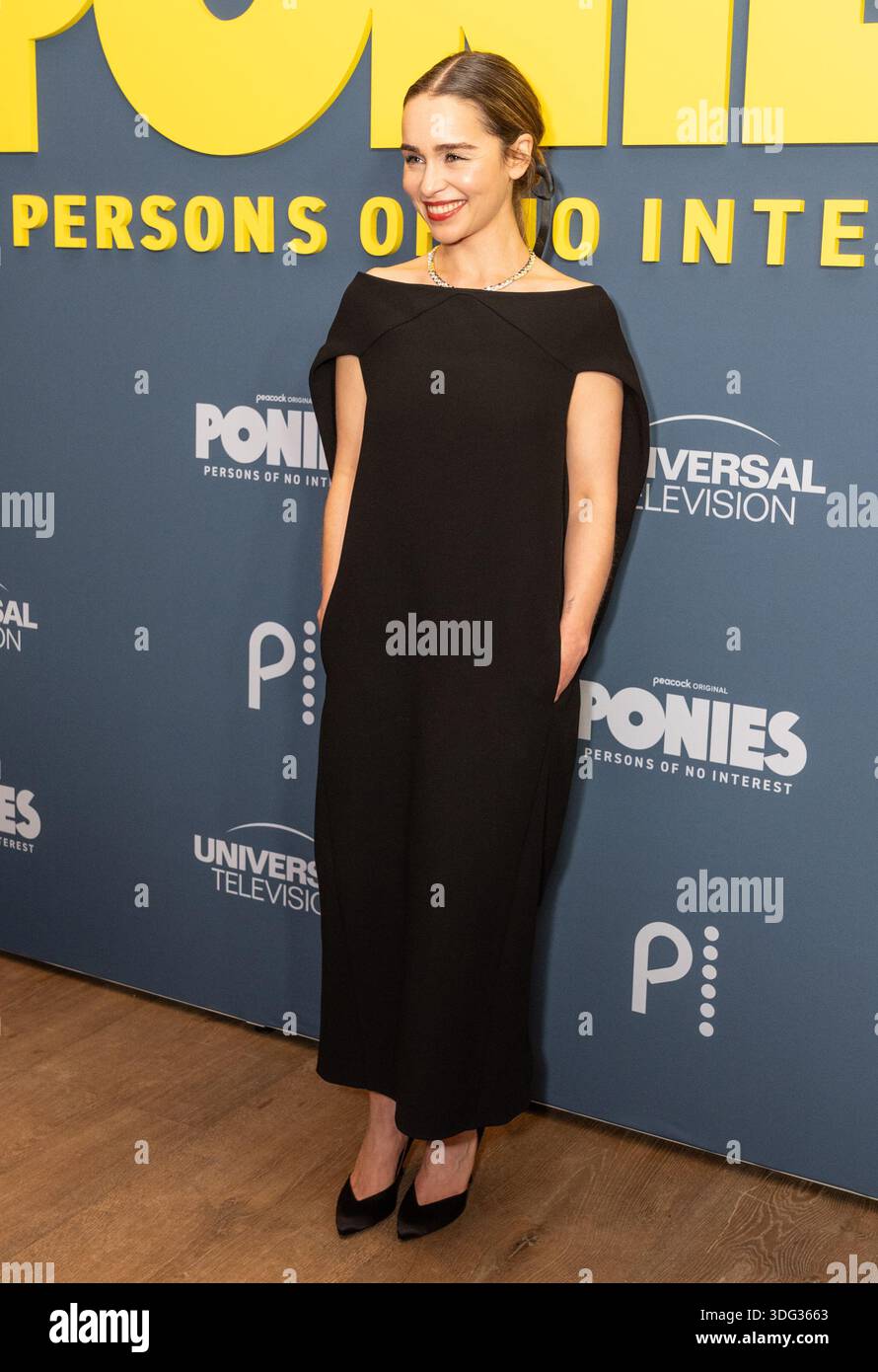 Emilia Clarke wearing dress by The Row attends premiere event for the ...