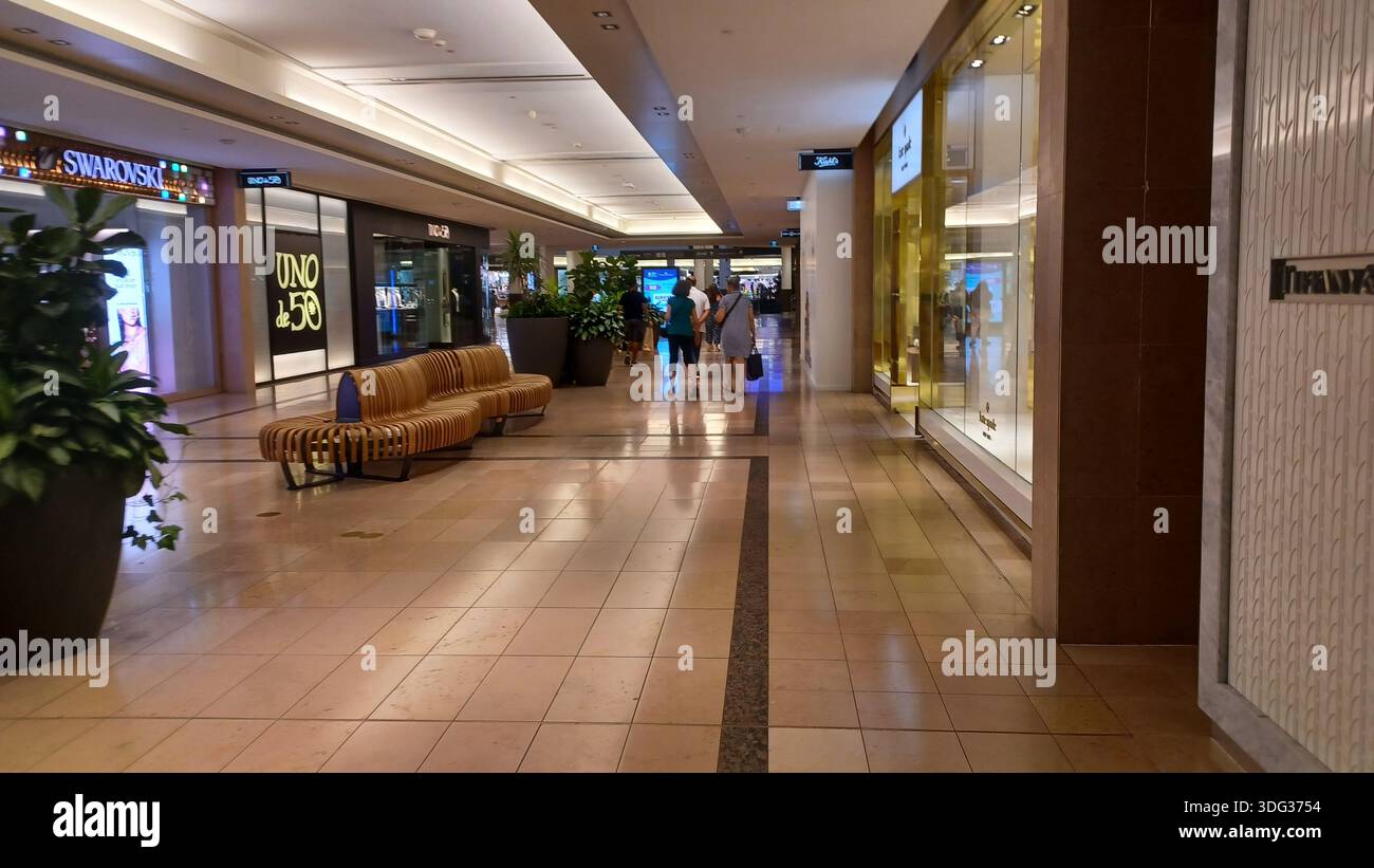 Toronto, ON, Canada - January 5, 2026: Shoppers walk past retail stores ...