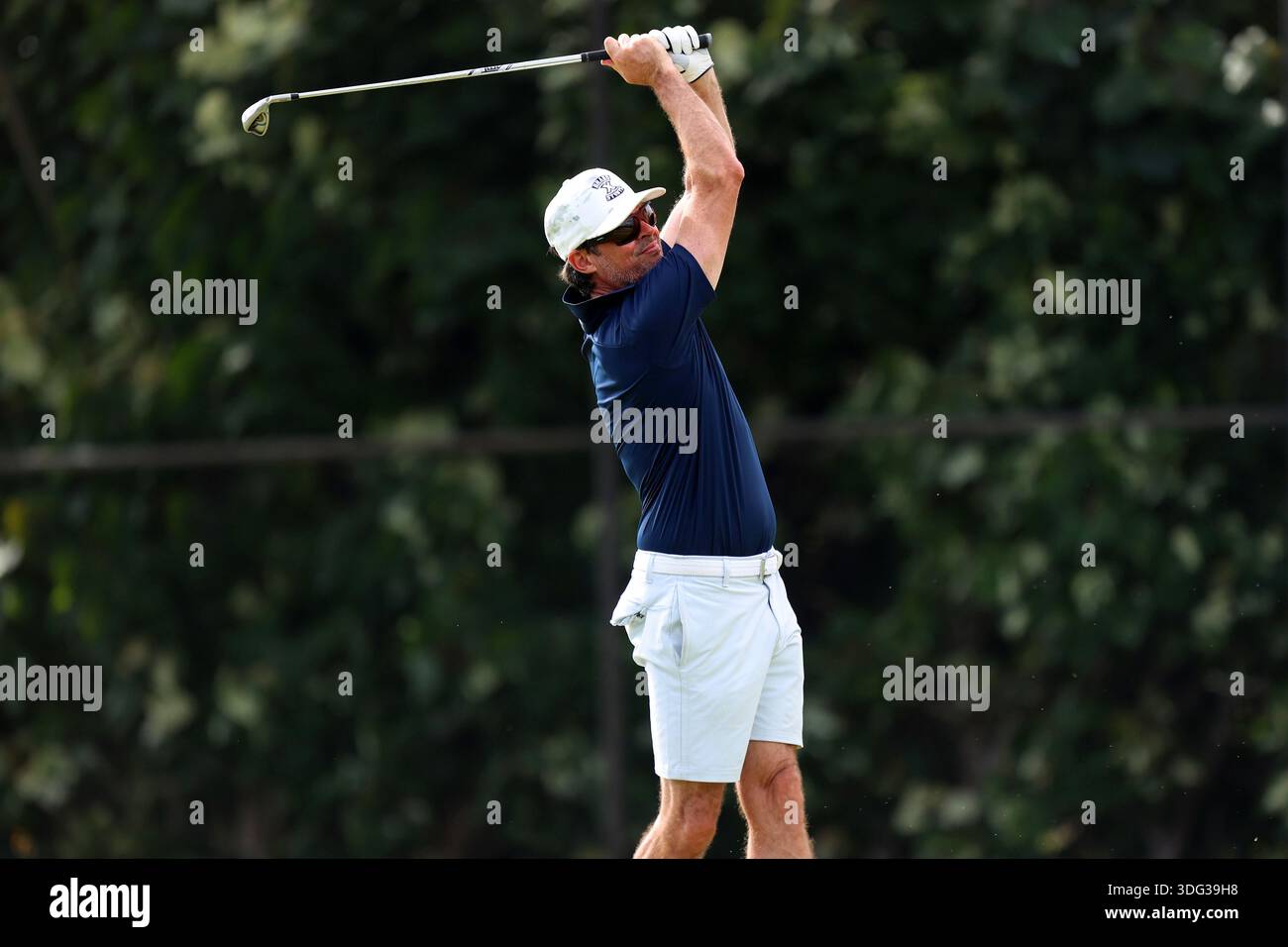 January 14, 2026 - Actor Karl Urban hits from the 7th tee during a Pro ...