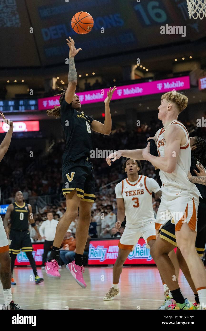 Texas, USA. 14th Jan, 2026. Tyler Harris (8) of the Vanderbilt ...