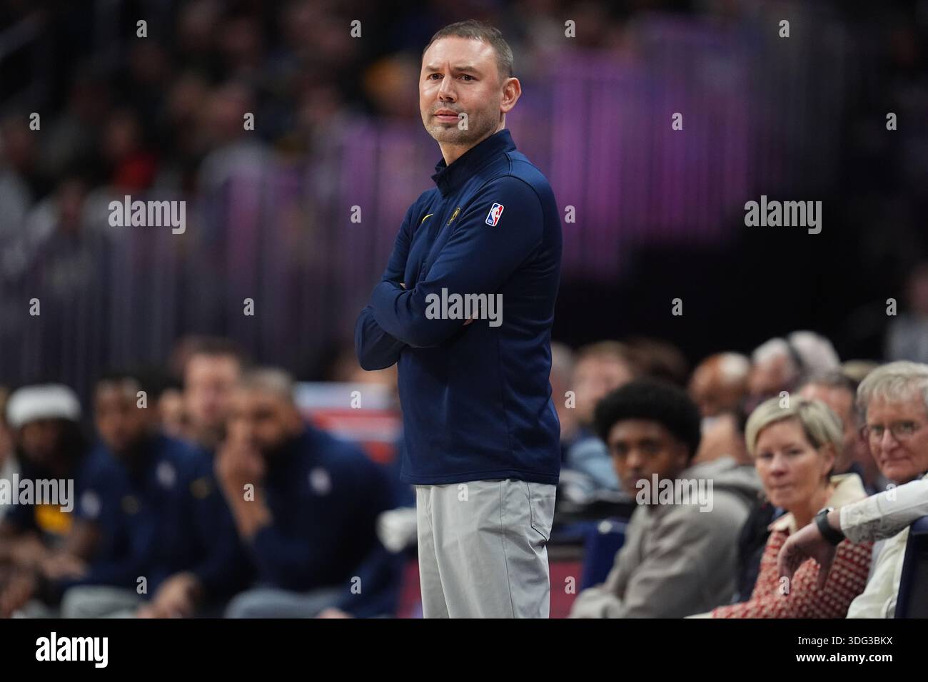 Denver Nuggets head coach David Adelman in the first half of an NBA ...