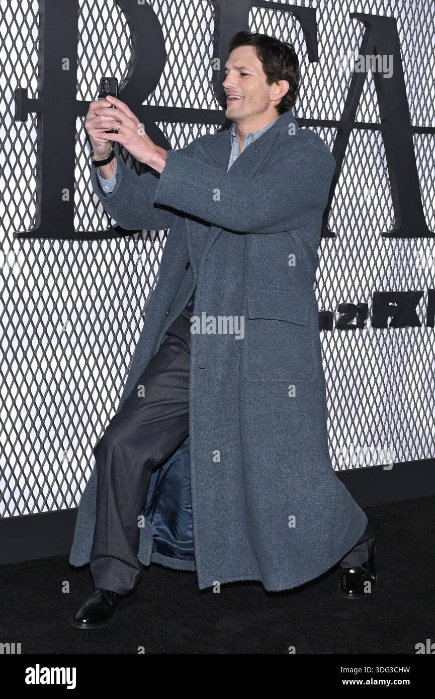 New York, USA. 14th Jan, 2026. Ashton Kutcher walking the red carpet at ...