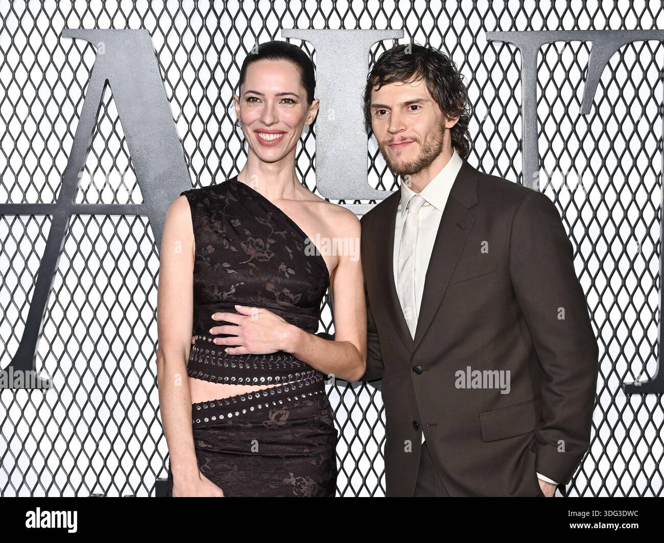 Rebecca Hall, left, and Evan Peters attend the premiere of FX's "The ...