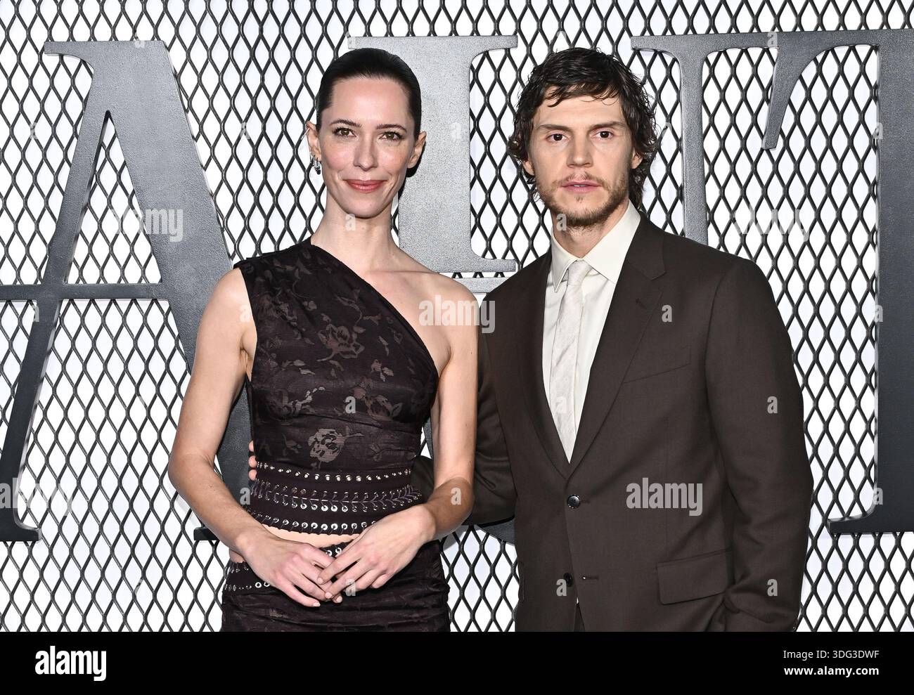 Rebecca Hall, left, and Evan Peters attend the premiere of FX's "The ...