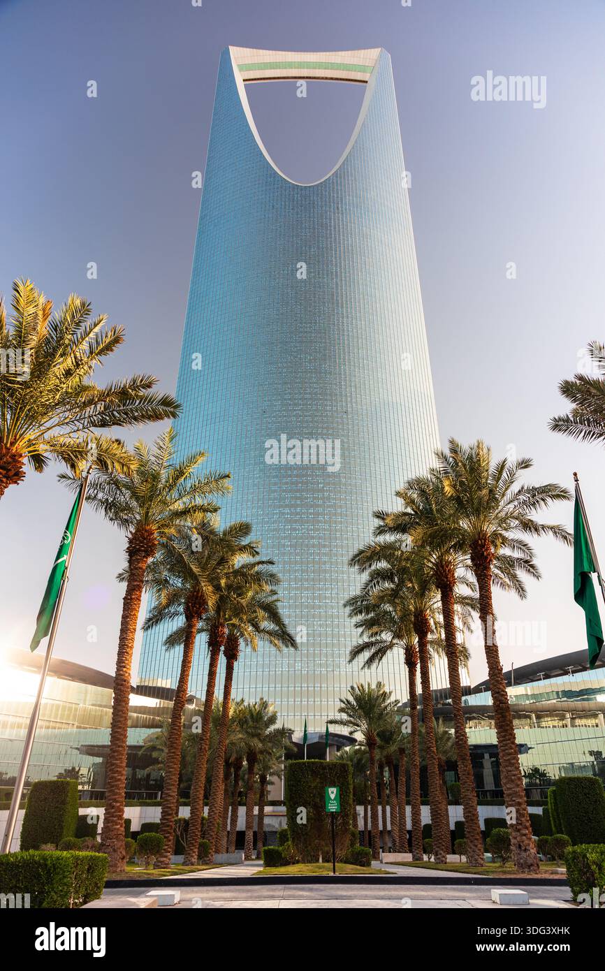 Riyadh, Saudi Arabia - January 1, 2026: A towering glass the Kingdom ...