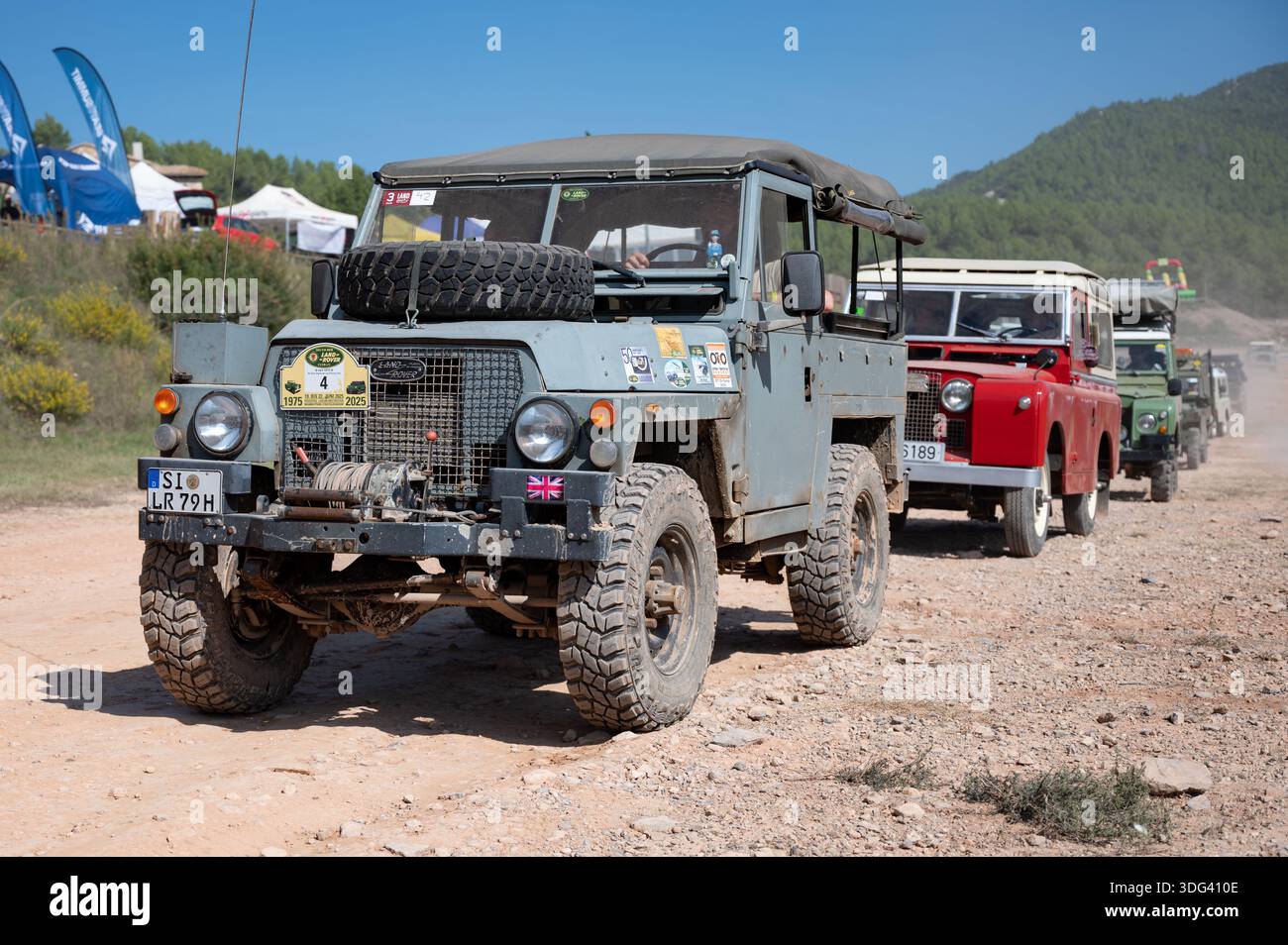 Front view of a classic Land Rover Lightweight 1/2 Ton military 4x4 ...