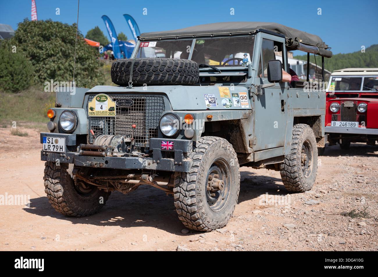 Front view of a classic Land Rover Lightweight 1/2 Ton military 4x4 ...