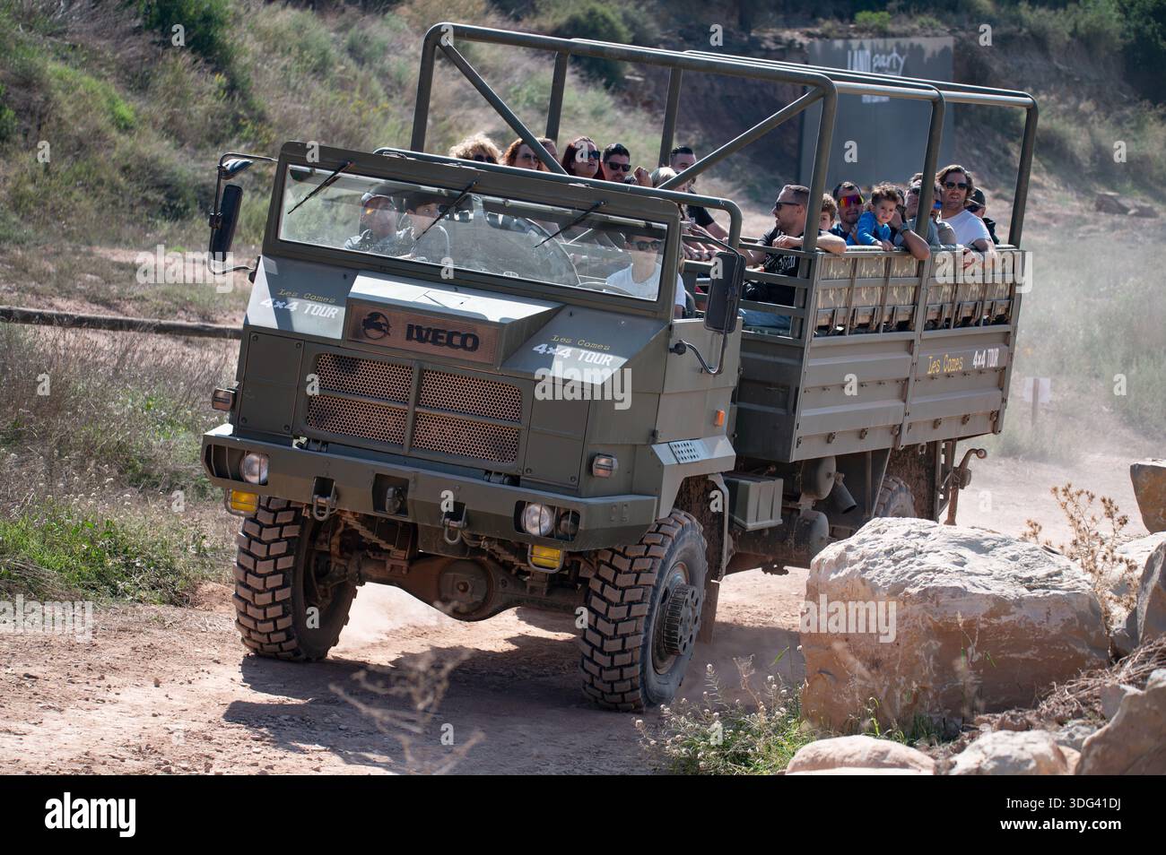 Classic green Iveco Pegaso 7217 A1 military truck converted for off ...