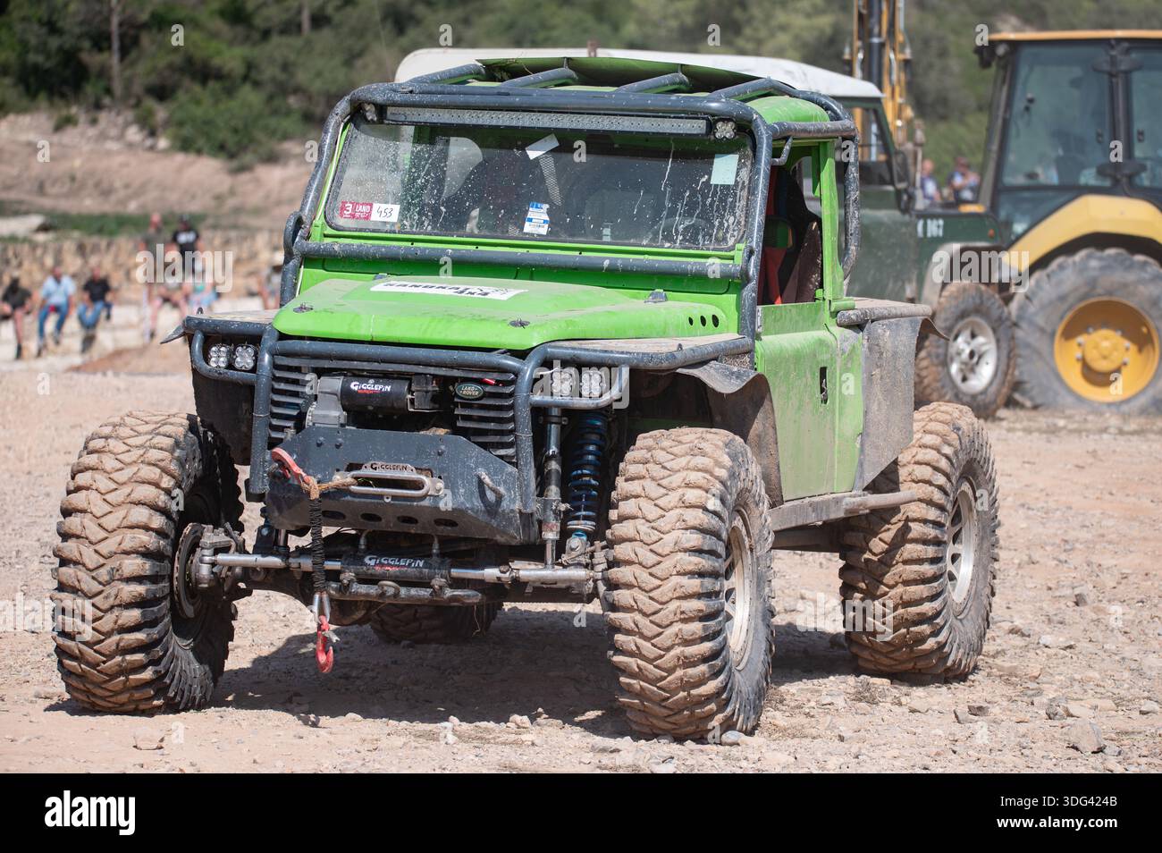 Front view of a lime green custom 4x4 extreme prototype. Features ...