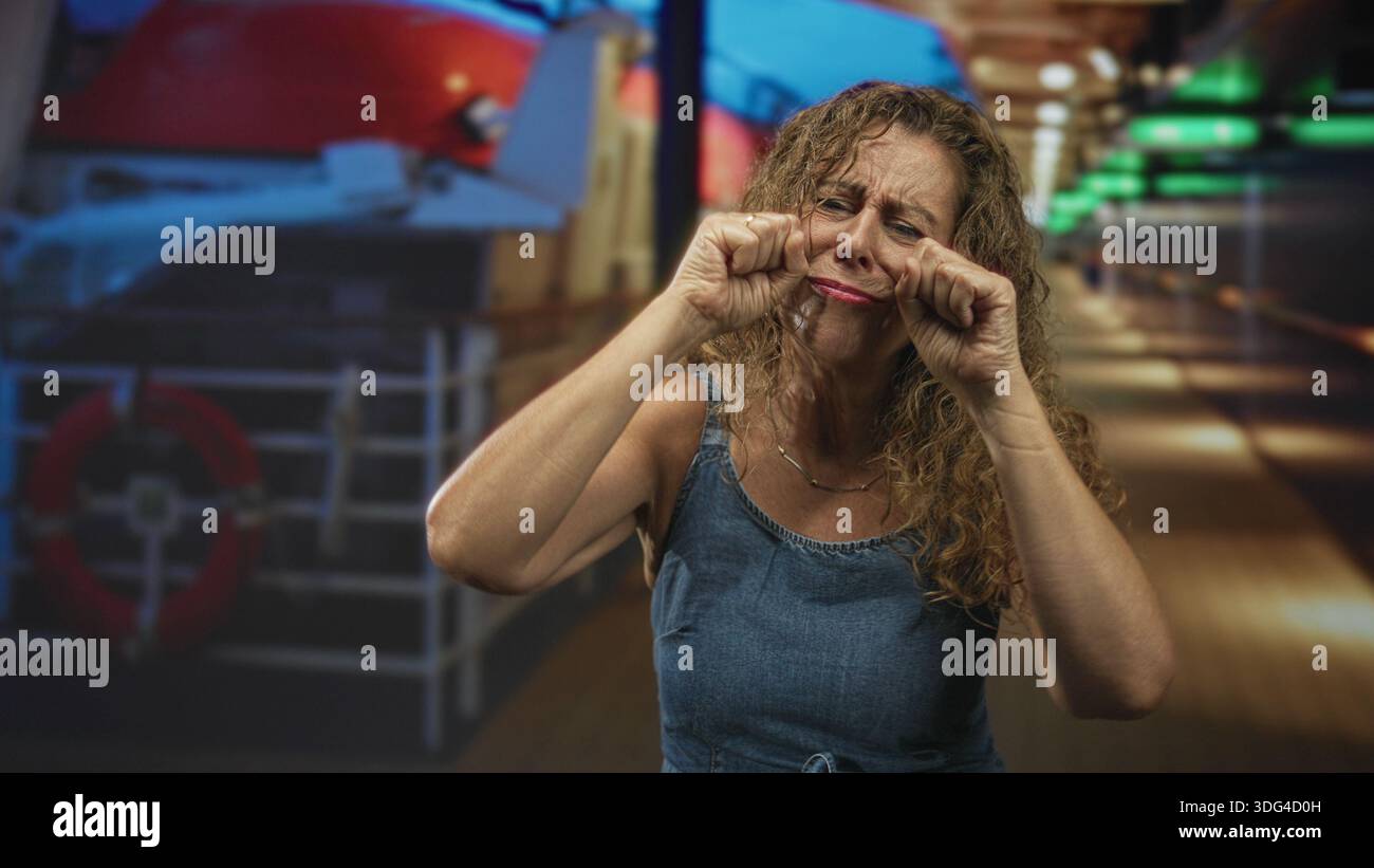 Woman pulls mouth down hi-res stock photography and images - Alamy